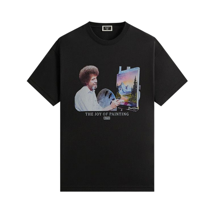 Kith For Bob Ross Joy Of Painting Portrait Tee Black - Sneak